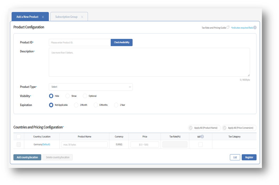 Samsung Checkout DPI Portal | Samsung Developer